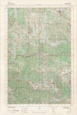 Topografska Karta JNA 1:100.000