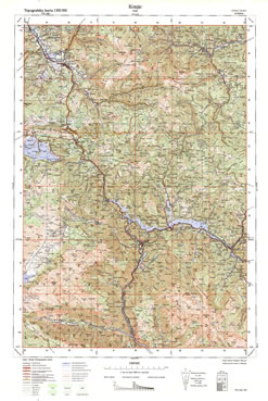 Topografska Karta JNA 1:100.000