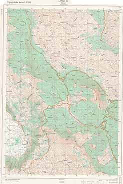 Topografska Karta 1:25000 Livno