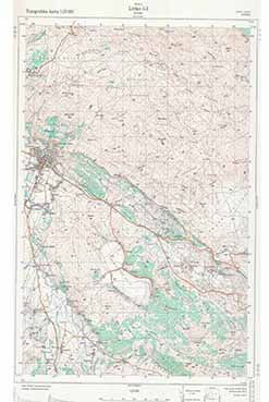 Topografska Karta 1:25000 Livno