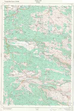 Topografska Karta 1:25000 Livno