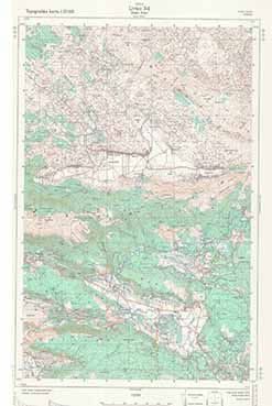 Topografska Karta 1:25000 Livno