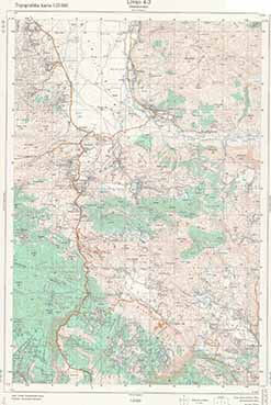 Topografska Karta 1:25000 Livno