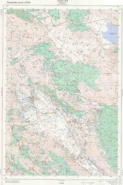 Topografska Karta 1:25000 Livno